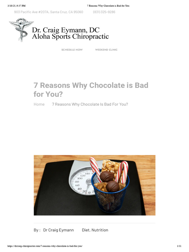 7 Dangers of Chocolate Consumption | PDF | Cardiovascular Diseases ...