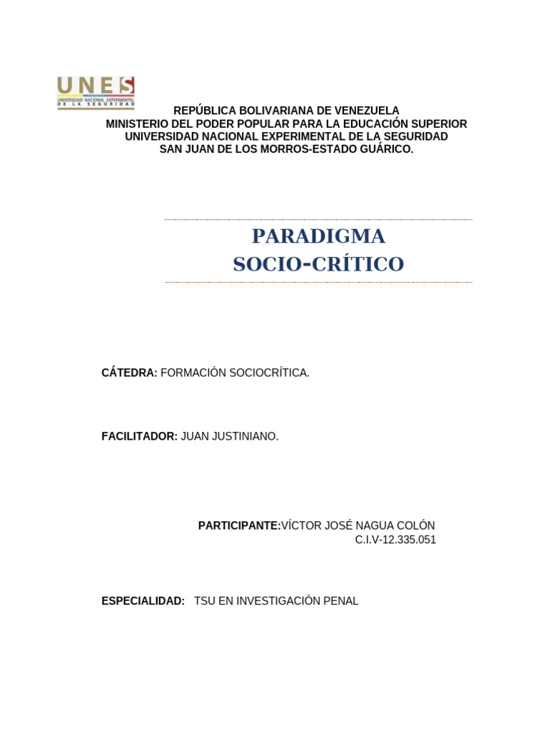 Paradigma Socio-Crítico de Freire | PDF | Conocimiento | La teoría crítica