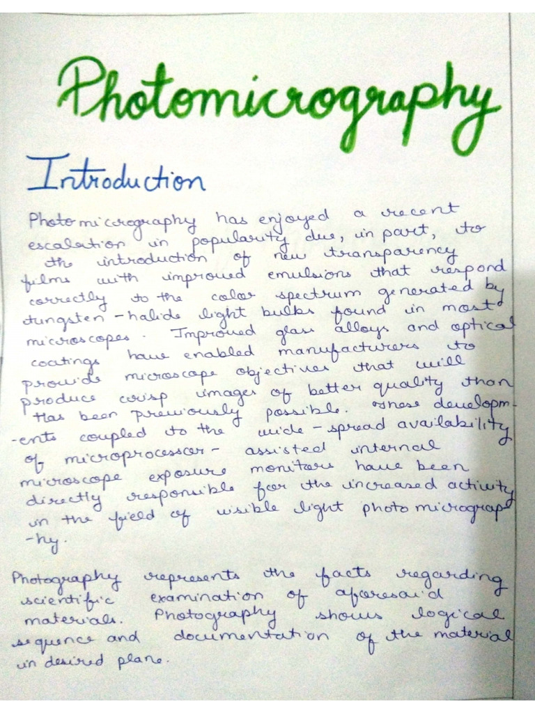 Photomicrography Assignment (Arpita) | PDF