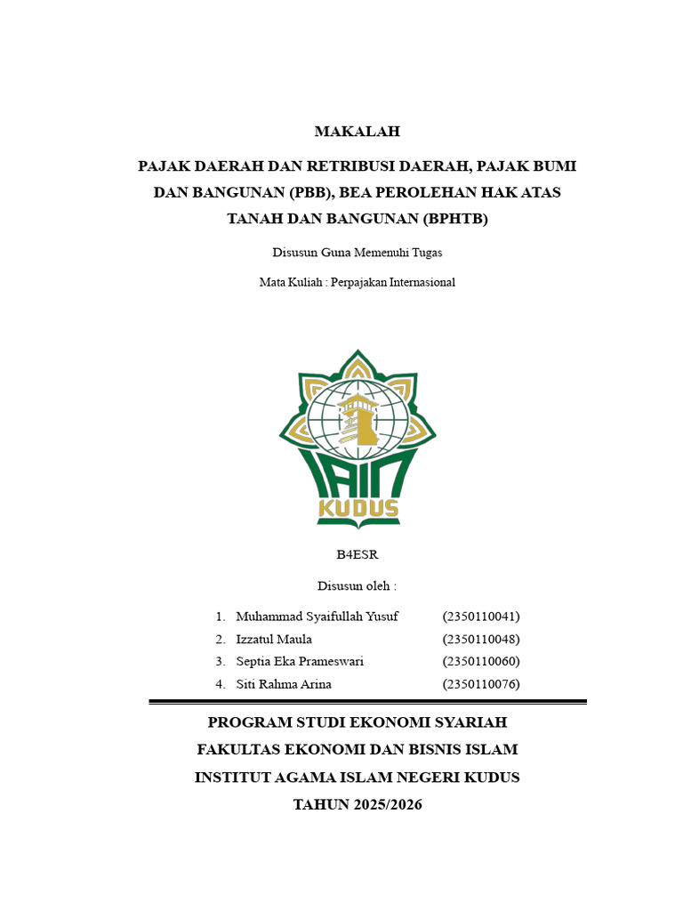 Pajak Daerah Dan Retribusi Daerah, Pajak Bumi Dan Bangunan (PBB), Bea ...