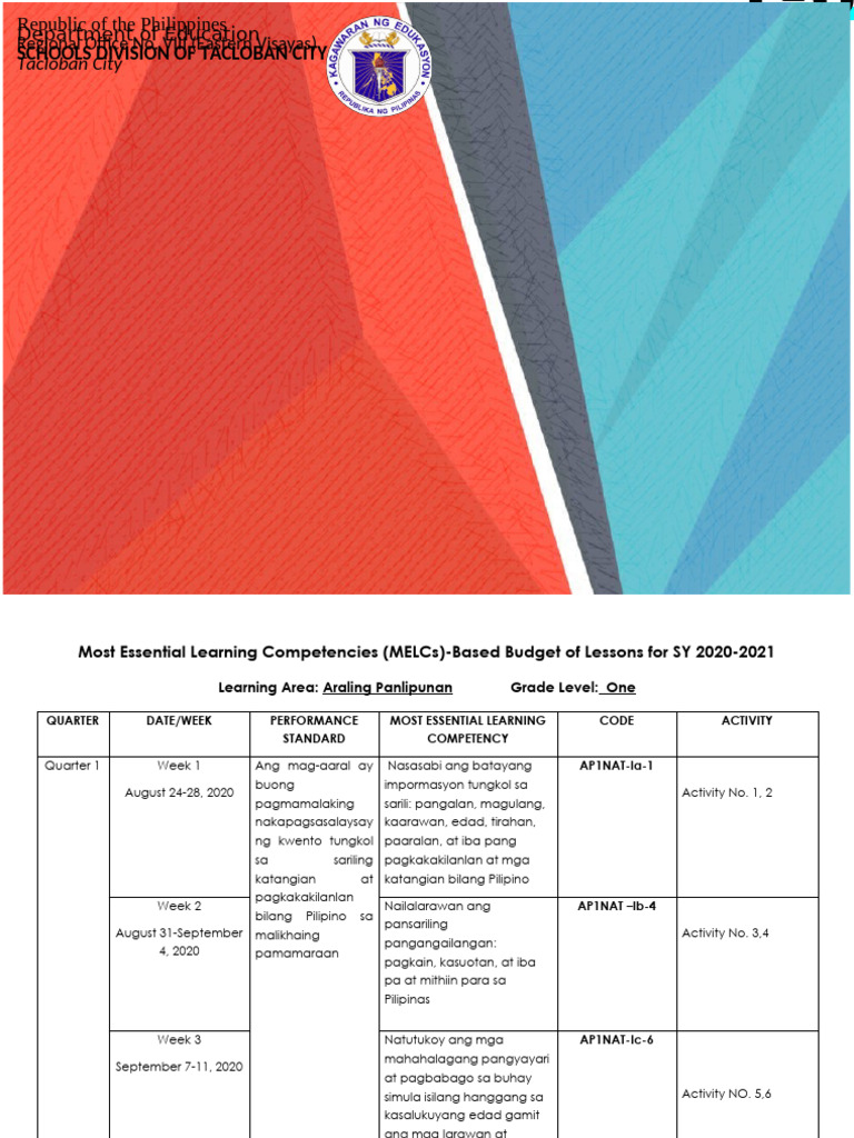 Aral Pan1-6 - Q1 - BOL | PDF