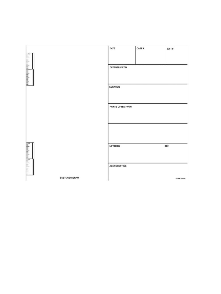 Latent Fingerprint Lift Card | PDF