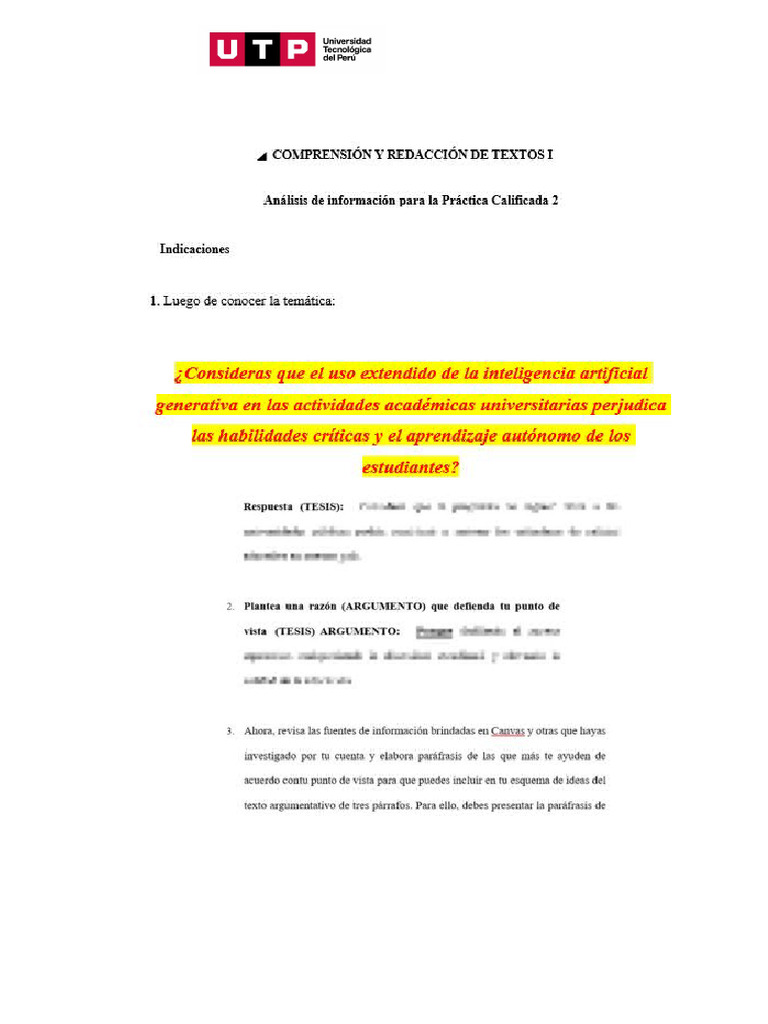 ? Semana 13 - Tema 01 Tarea - Aplicación Del Planteamiento de Preguntas Como Estrategia de ...