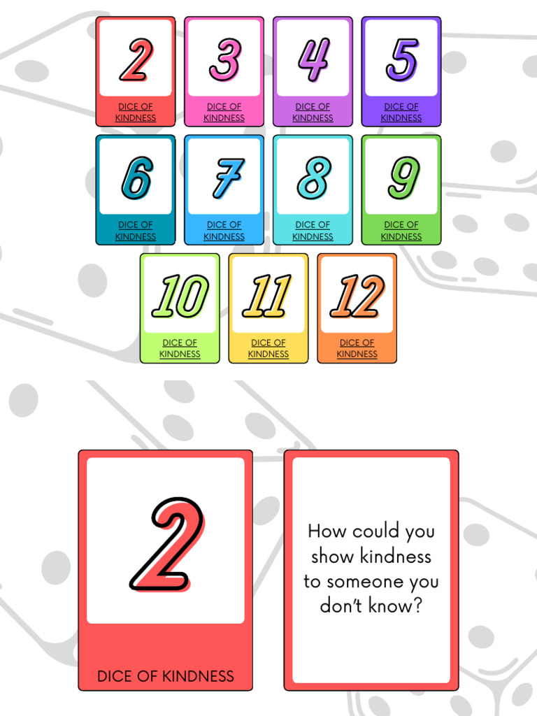 Dice of Kindness | PDF