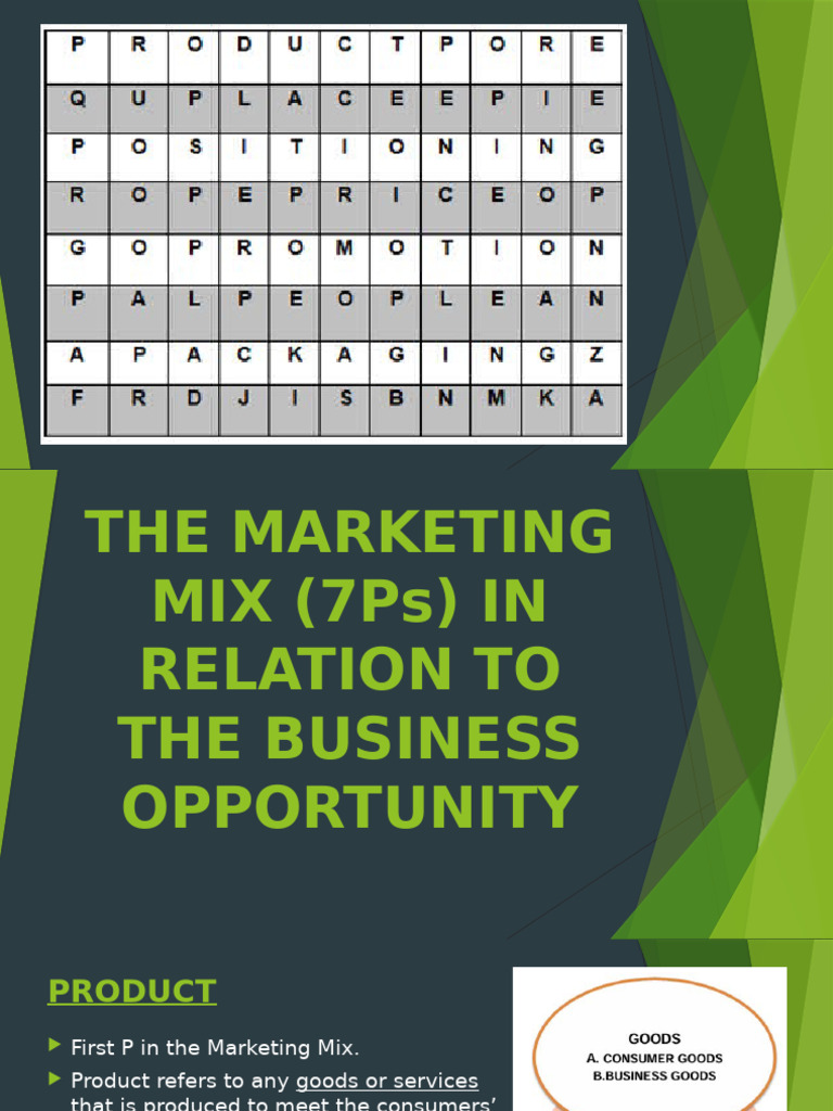 7Ps ENTREPRENEUR 12 6 | PDF | Marketing | Sales