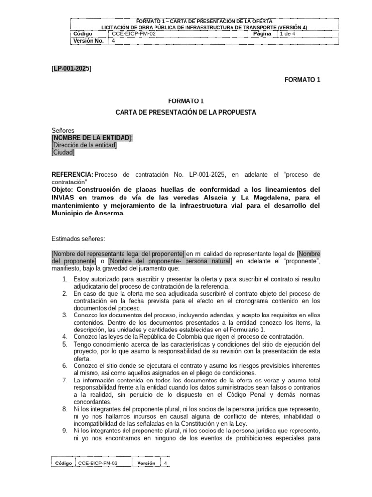 CCE-EICP-FM - 02 Forma1 Carta Presentación Oferta Licitación Obra ...