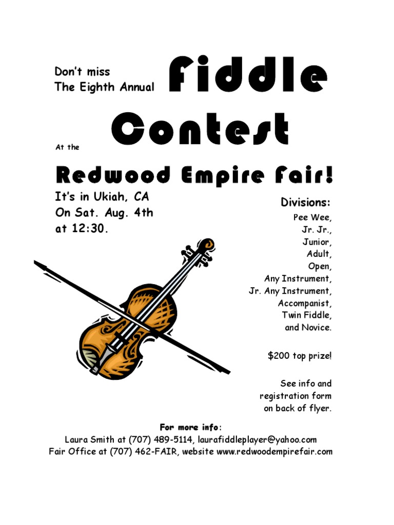 Redwood Empire Fair Fiddle Contest 2023 | PDF