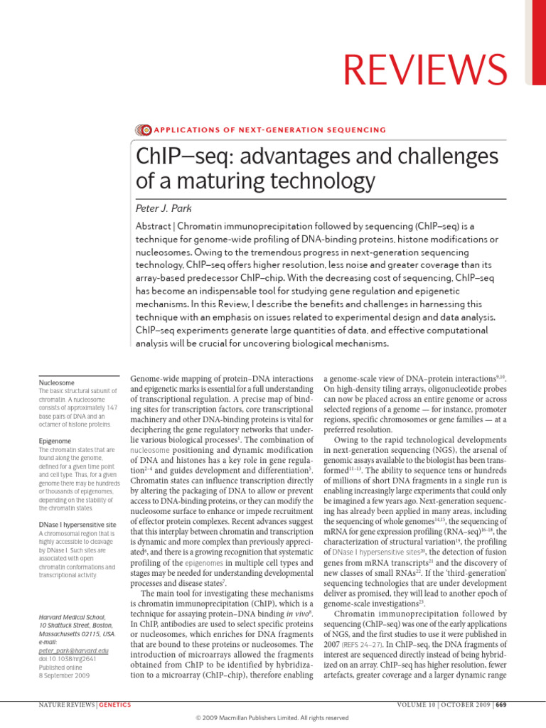ChIP Seq | PDF | Dna Sequencing | Histone