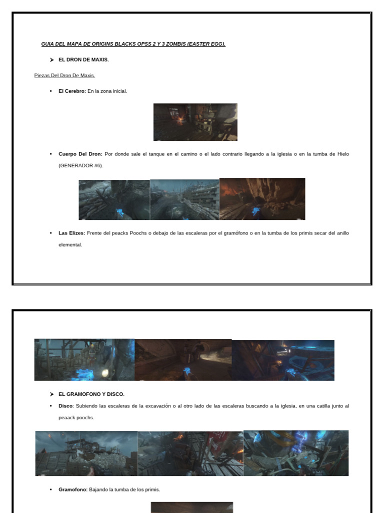 Guia Del Mapa de Origins Blacks Opss 2 Zombies | PDF