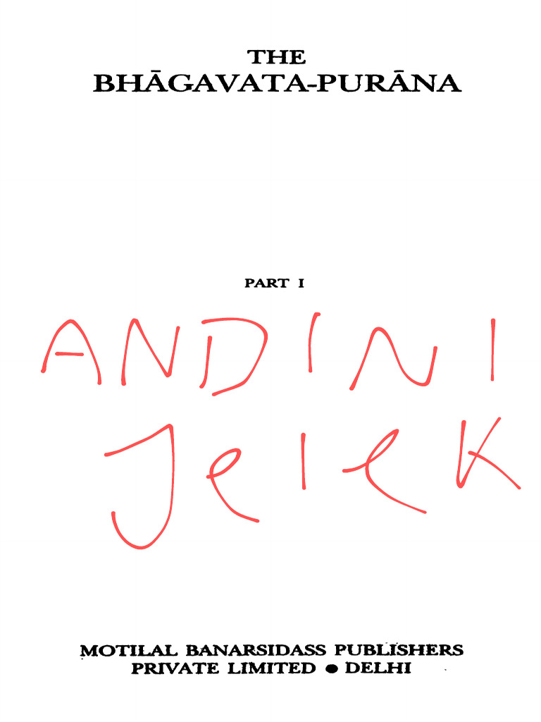 The Bhagavata Purana Part 1 | PDF