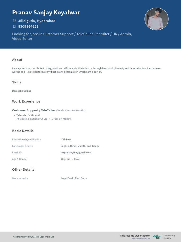 Pranav Sanjay Koyalwar - CV | PDF