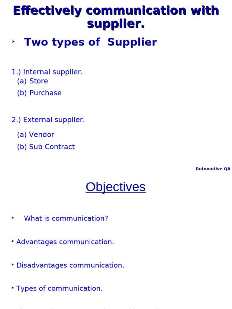 Supplier Communication Strategies | PDF | Communication | Human ...