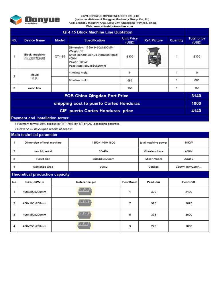 QT4-35 Quotation Sheet (2024-10-10 22 - 24 - 51) | PDF