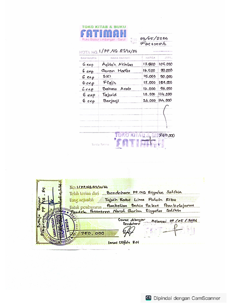 Kwitansi Pembelanjaan Pps | PDF
