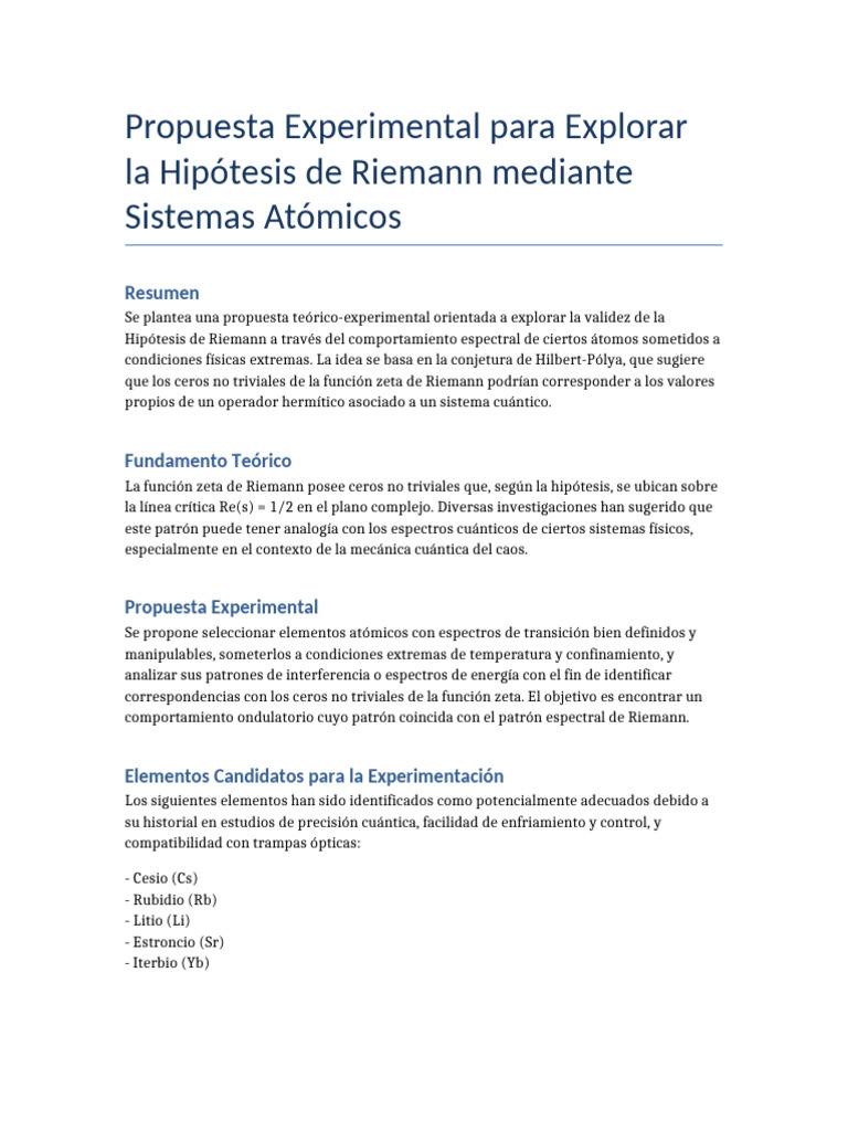 Propuesta Hipotesis Riemann Betanco Final | PDF