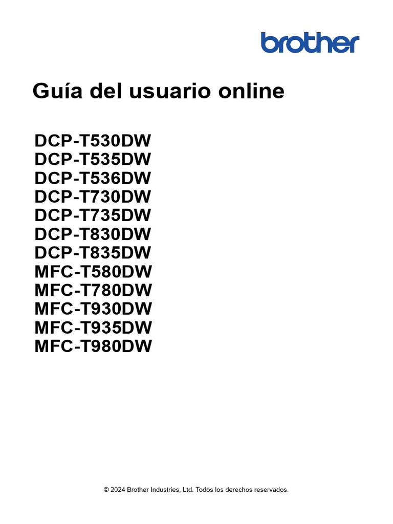 Manual Impresora DCP-T730DW | PDF | Fax | Windows 10