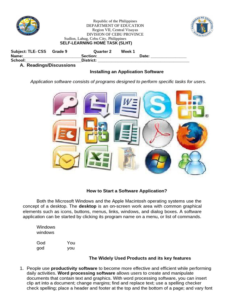 Grade 9 TLE: Application Software Guide | PDF | Instant Messaging ...