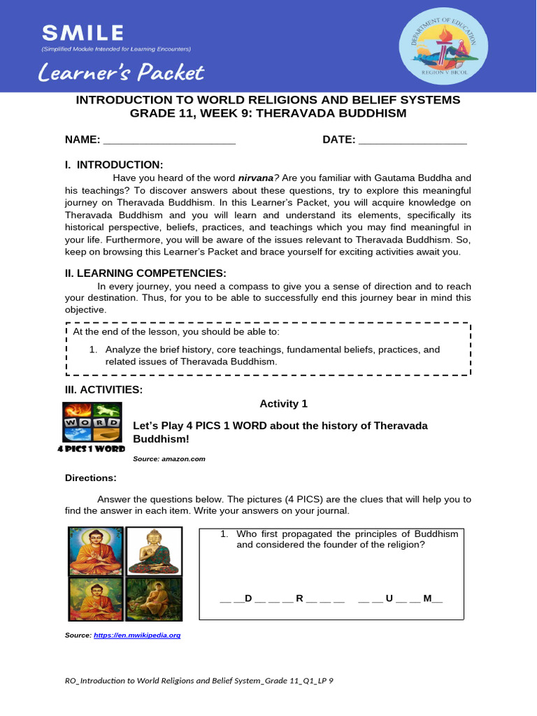 Iwrbs 9 Class Theravada Buddhism | PDF | Noble Eightfold Path | Four ...