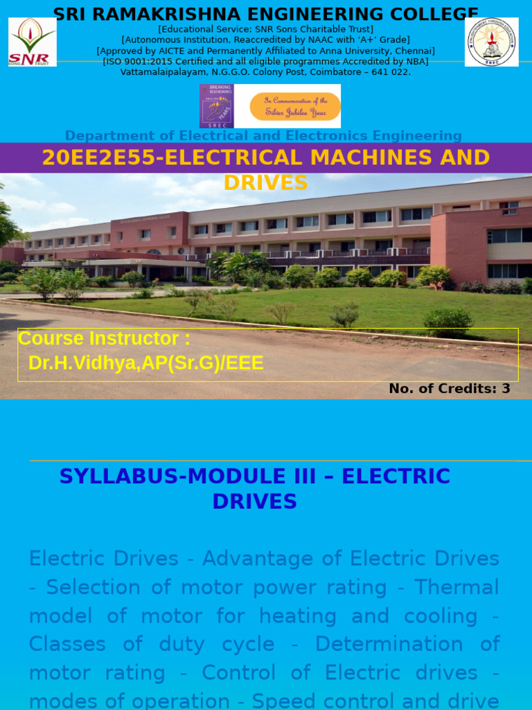 Module 3-Electric Drives | PDF | Electric Motor | Feedback