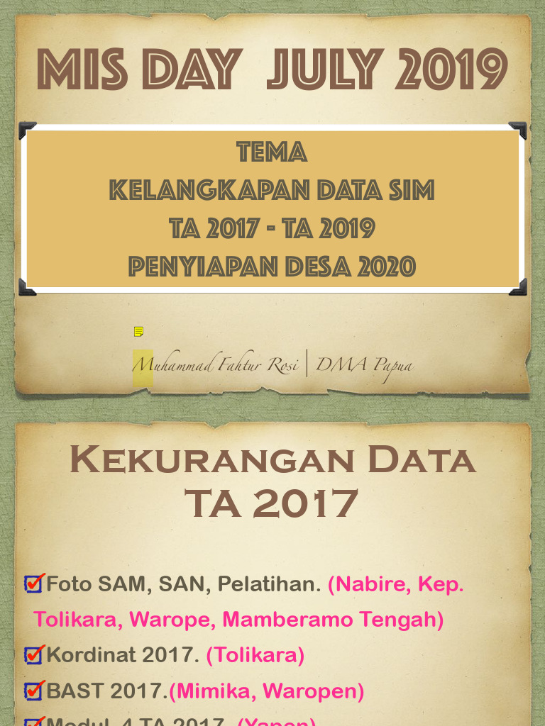 Materi MIS Day 26 Juli 2019 | PDF