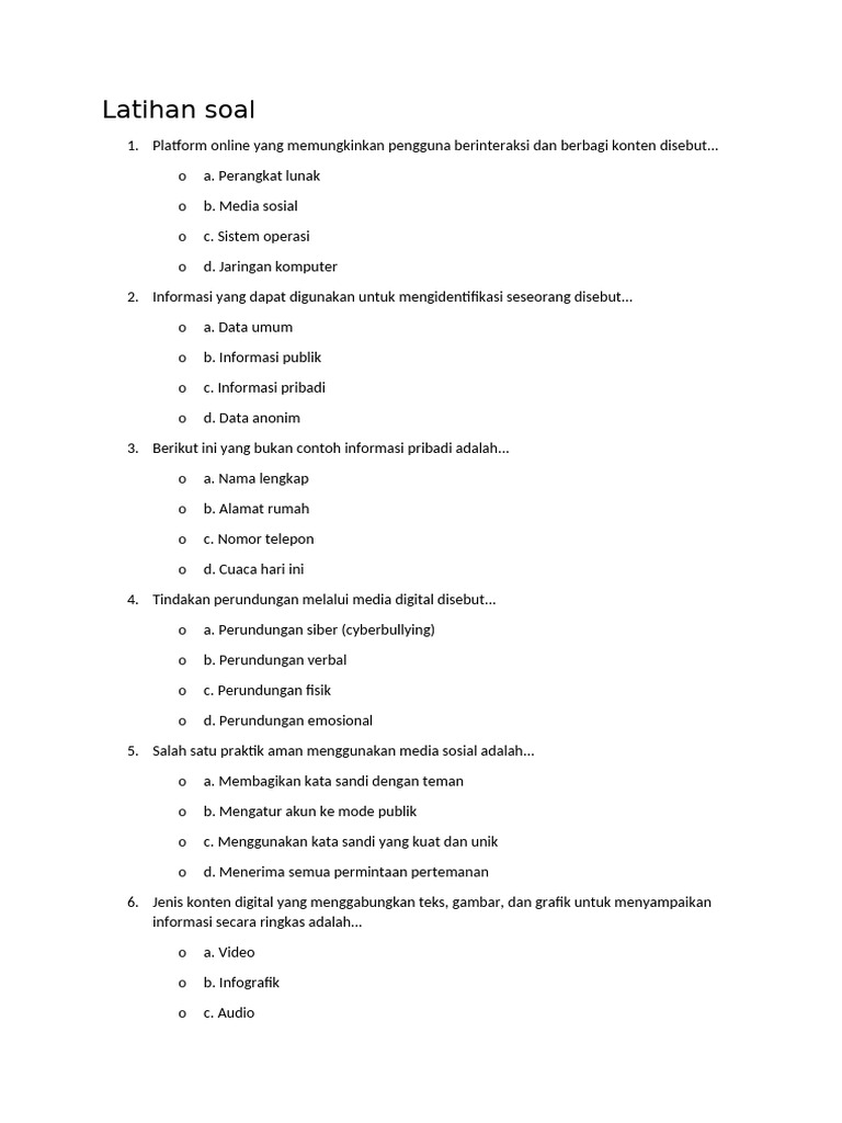 Latihan Soal Share | PDF