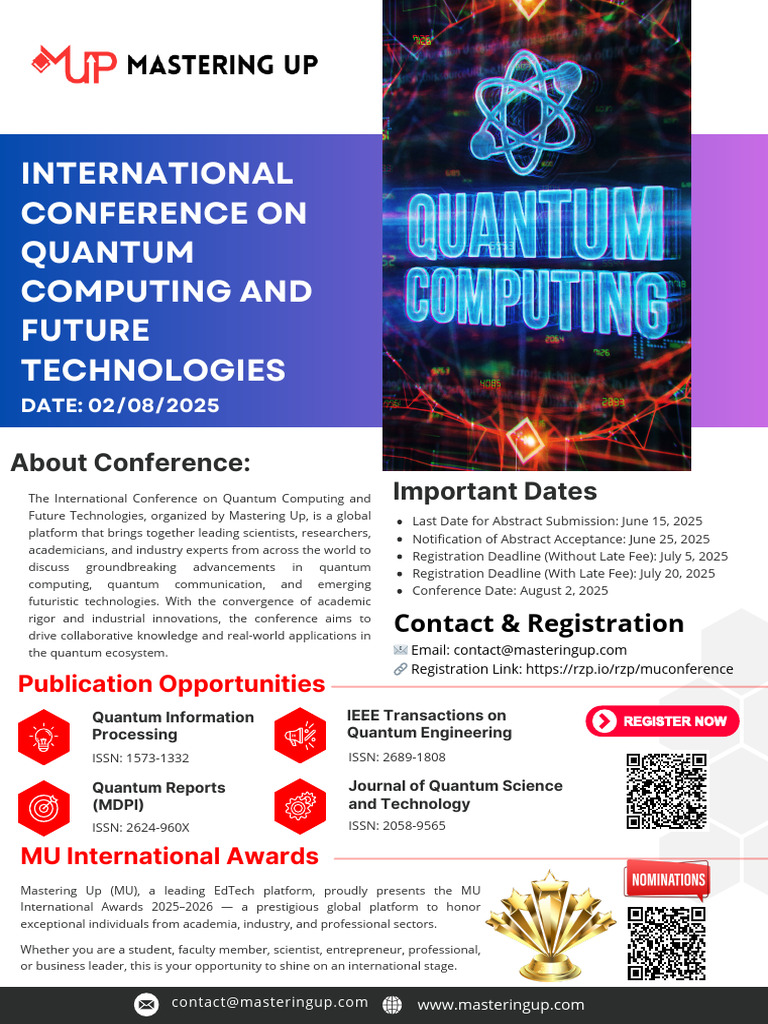International Conference On Quantum Computing and Future Technologies ...