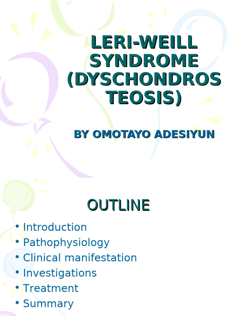Leri-Weill Syndrome | PDF | Mutation | Gene