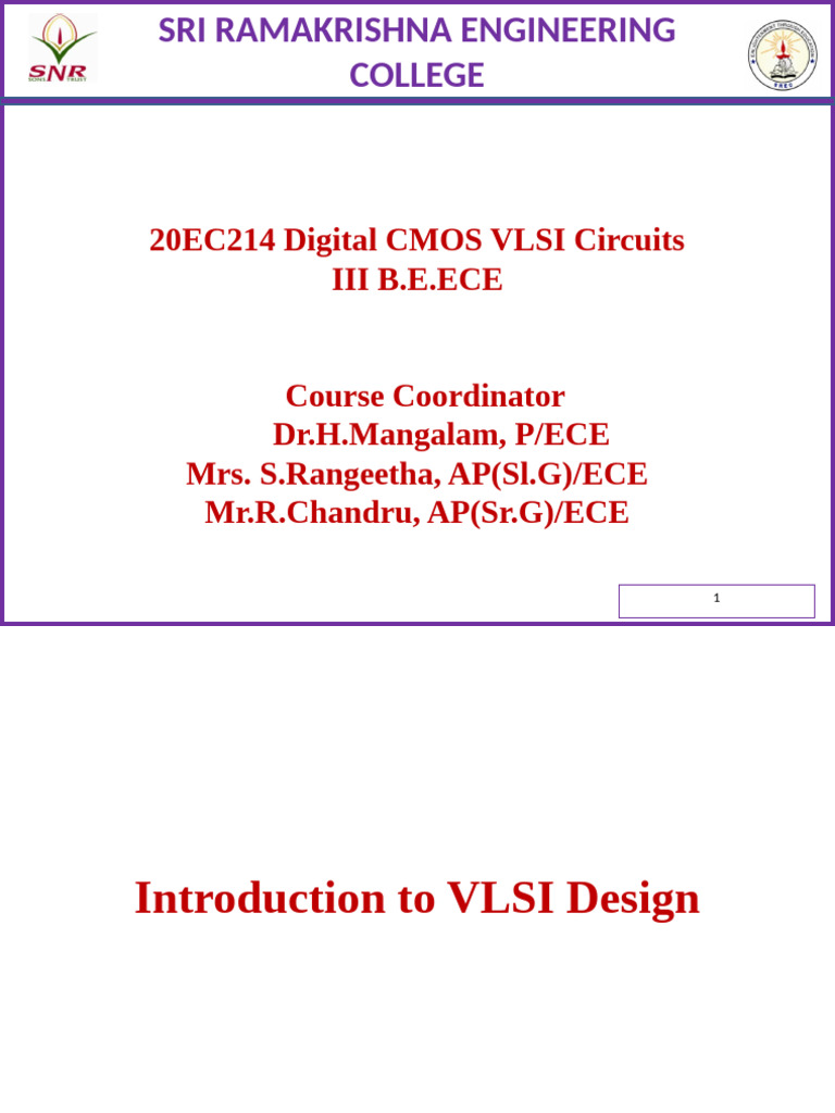 M1-1.Introduction To VLSI | PDF | Very Large Scale Integration ...