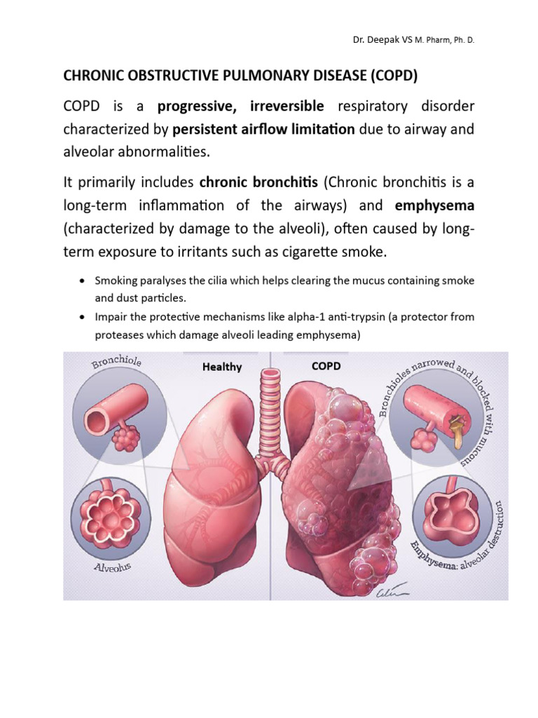 COPD Management: Symptoms and Treatments | PDF | Chronic Obstructive ...
