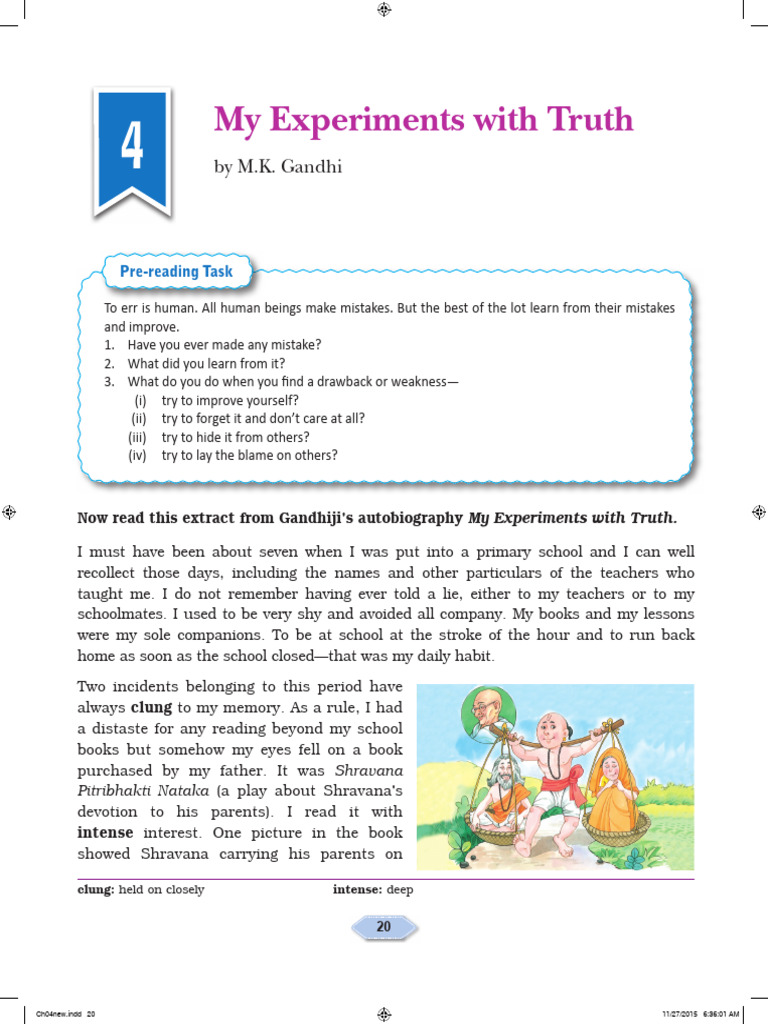 English Literature 6-Chp 4-6 | PDF | Mahatma Gandhi