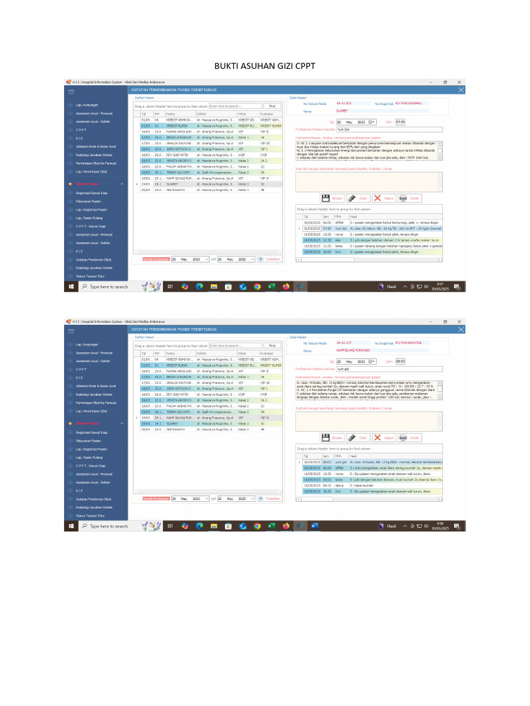 Bukti Asuhan Gizi CPPT | PDF