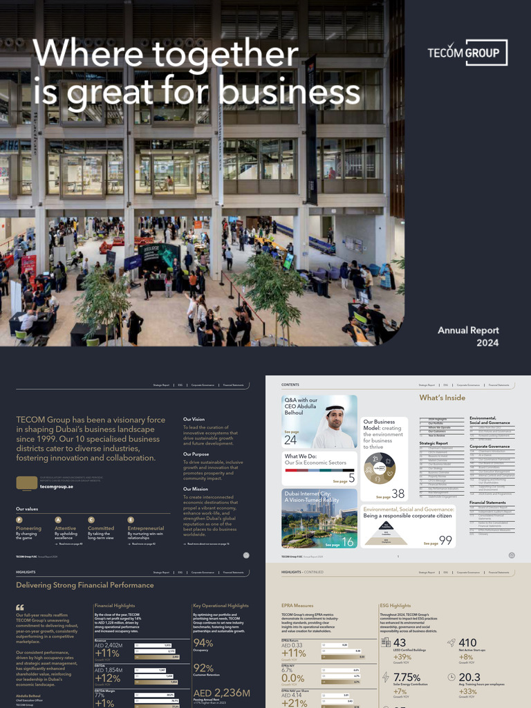 TECOM Integrated Report 2024 E 28-02-2025N | PDF | Governance | Corporate Governance