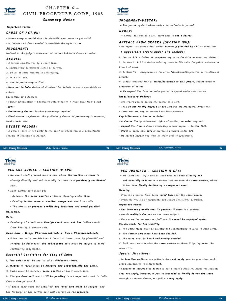 CPC Summary Notes | PDF