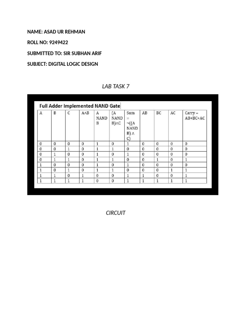 Lab Task 7 | PDF