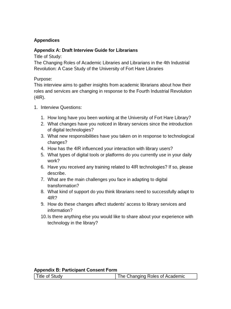 Lib 412 Group 8 Proposal Appendices | PDF | Libraries