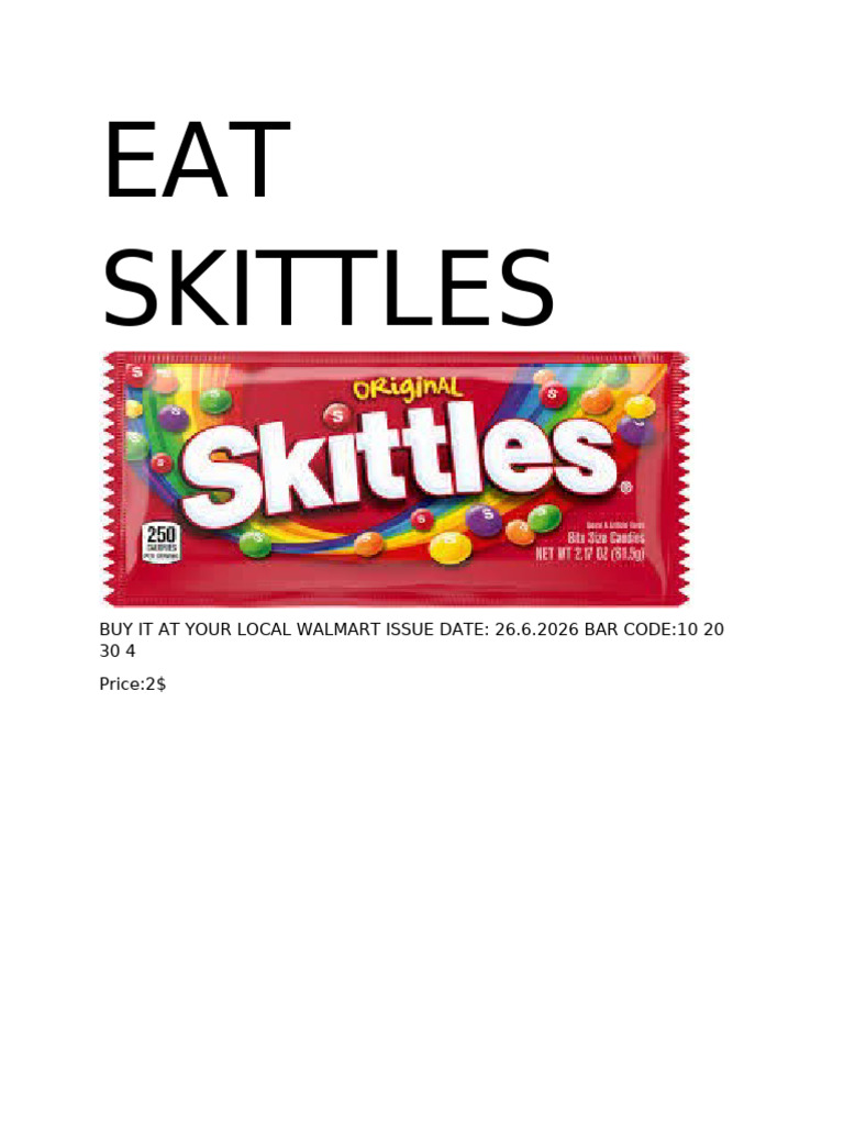 Eat Skittles | PDF