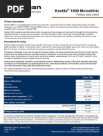 Kaolite 2300LI Monolithic Data Sheet | PDF | Refractory | Concrete