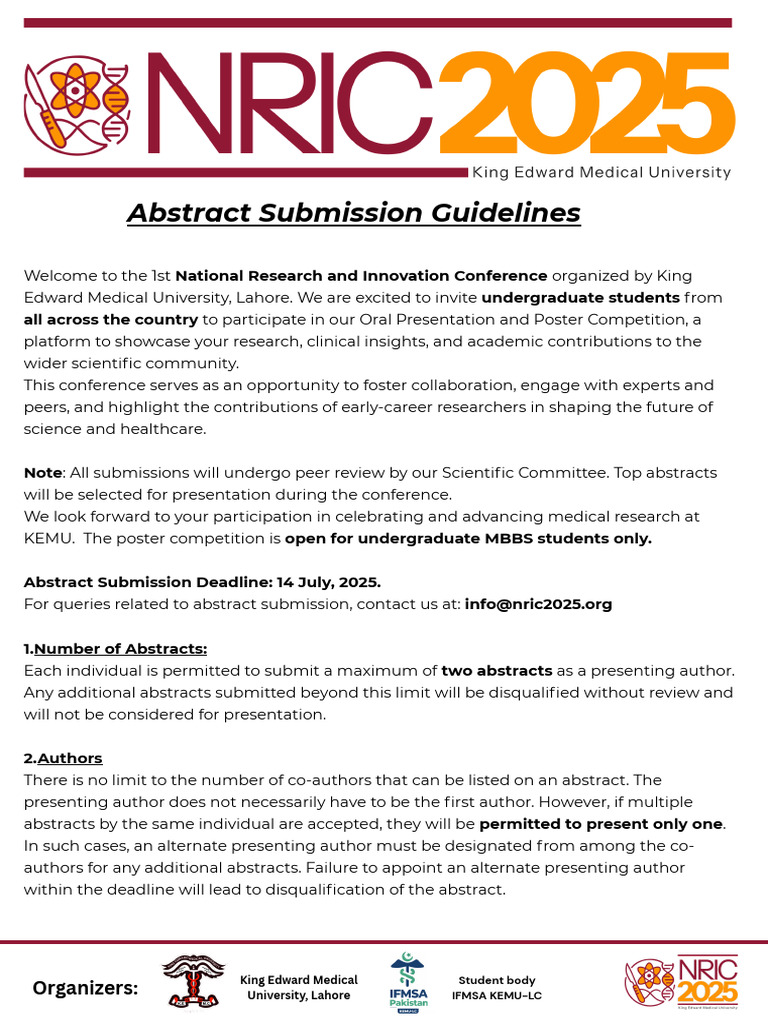 Abstract Submission Guidelines | PDF | Methodology | Inquiry