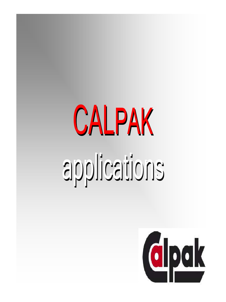 Calpak Forced Circulation App | PDF