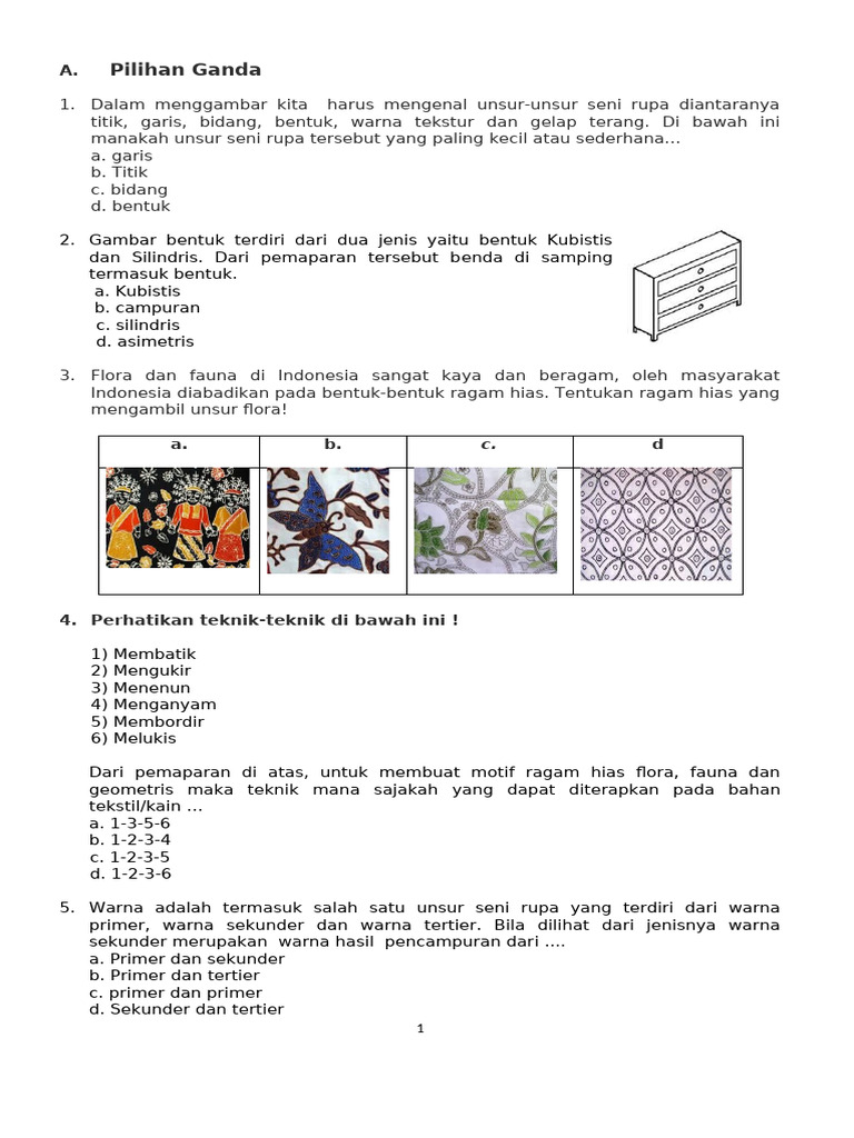 Latihan Soal Ujian SBK | PDF