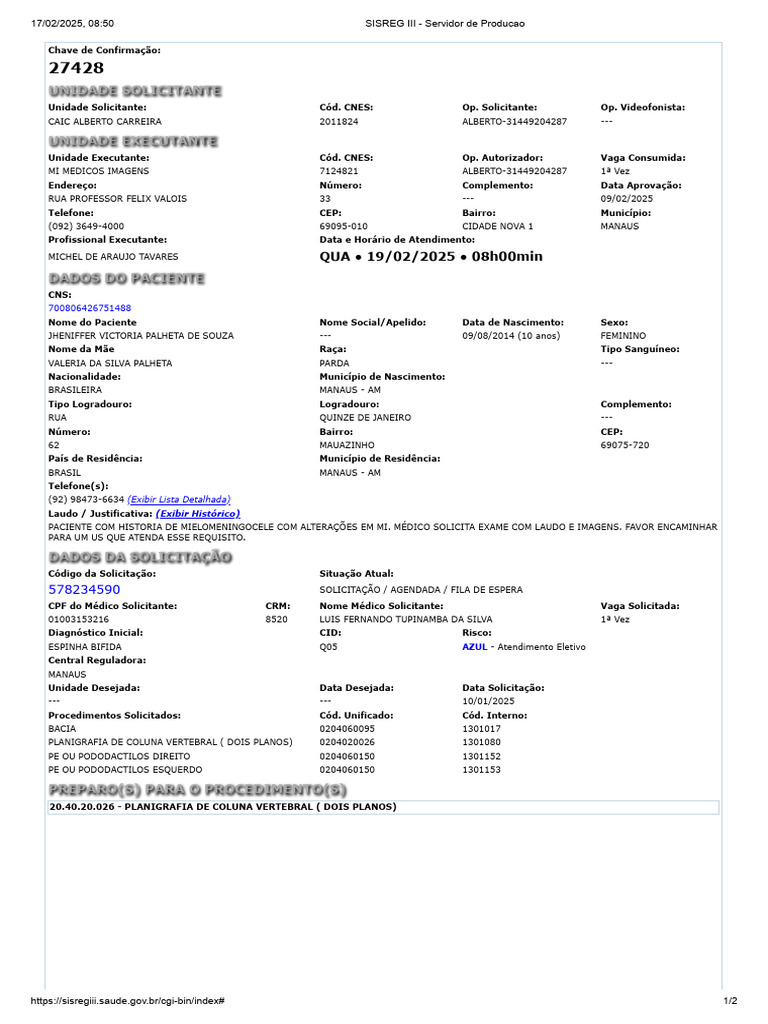 Solicitação de Exame SISREG III | PDF | Brasil
