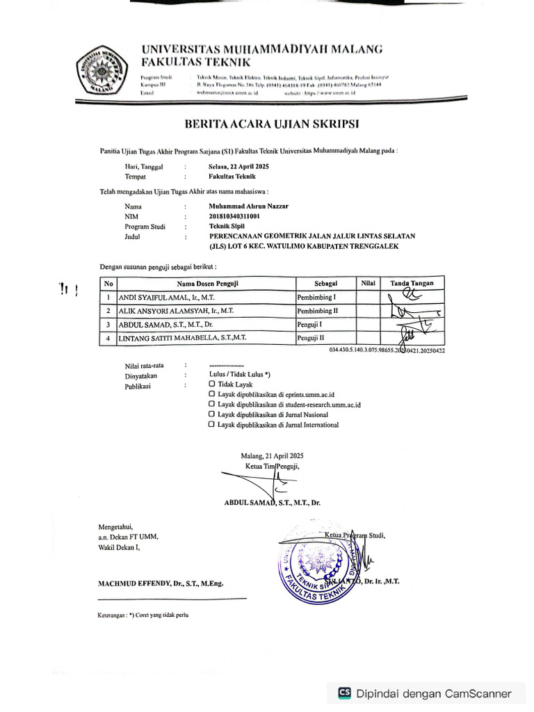 Berita Acara Jurusan, Berita Acara Pribadi Dan Transkrip Pra Yudisium ...
