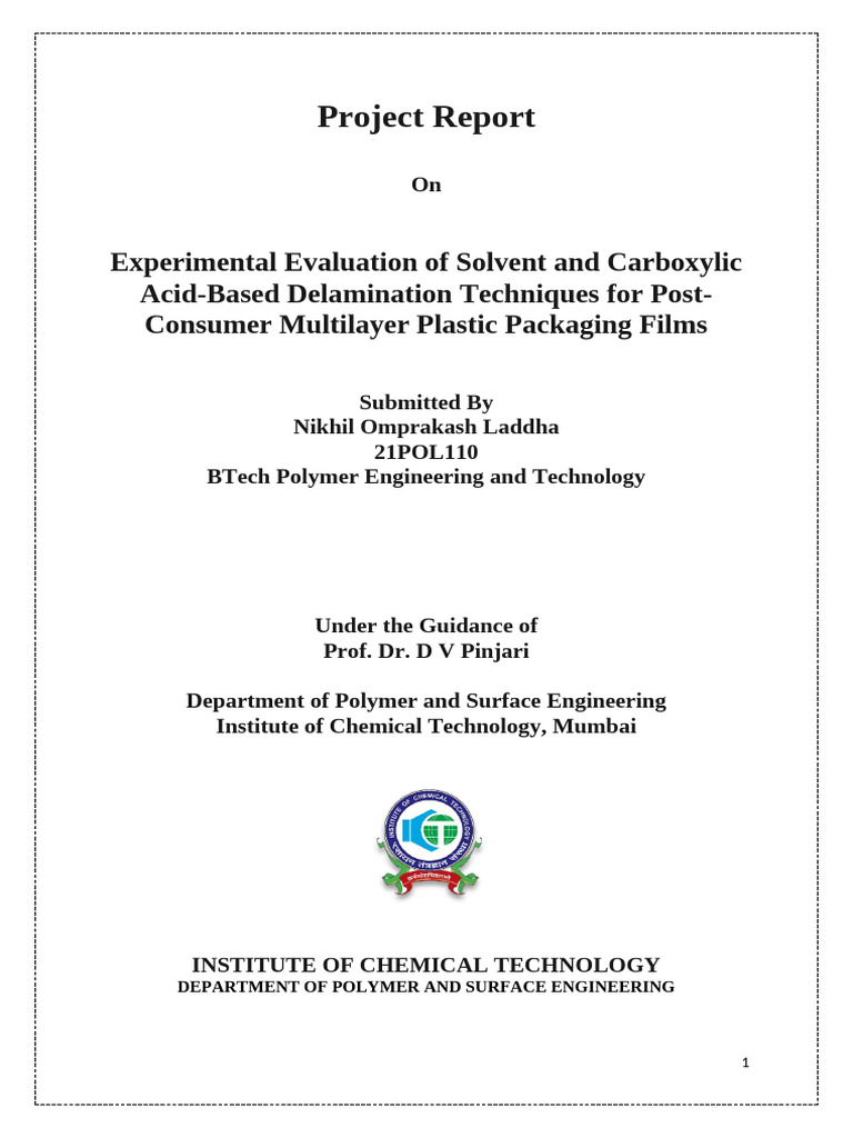 Final Year Project Report | PDF | Solvent | Solubility