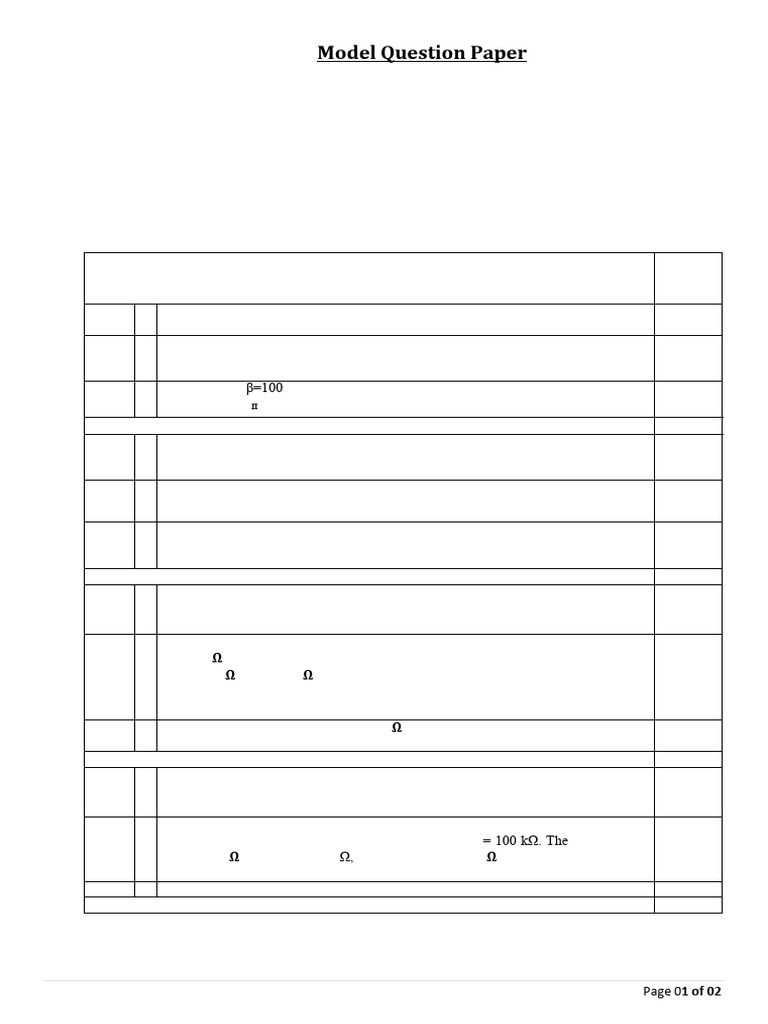 AEC Model Question Paper-1 | PDF | Amplifier | Mosfet