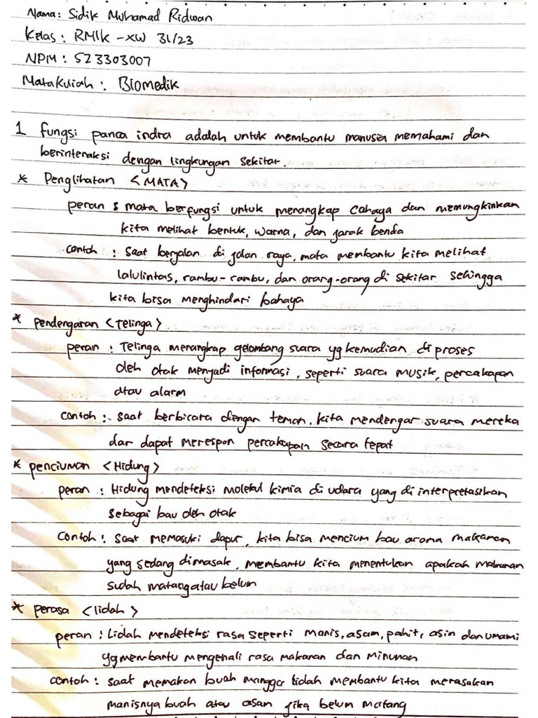 Tugas Biomedik Sidik Muhamad Ridwan | PDF