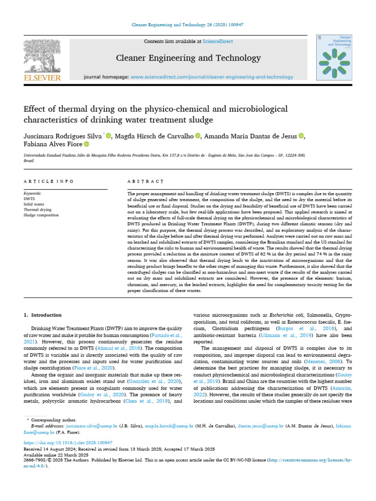 Effect of Thermal Drying On The Physico-Chemical | PDF