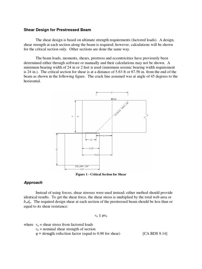 Shear Design Beam Critical Section | PDF