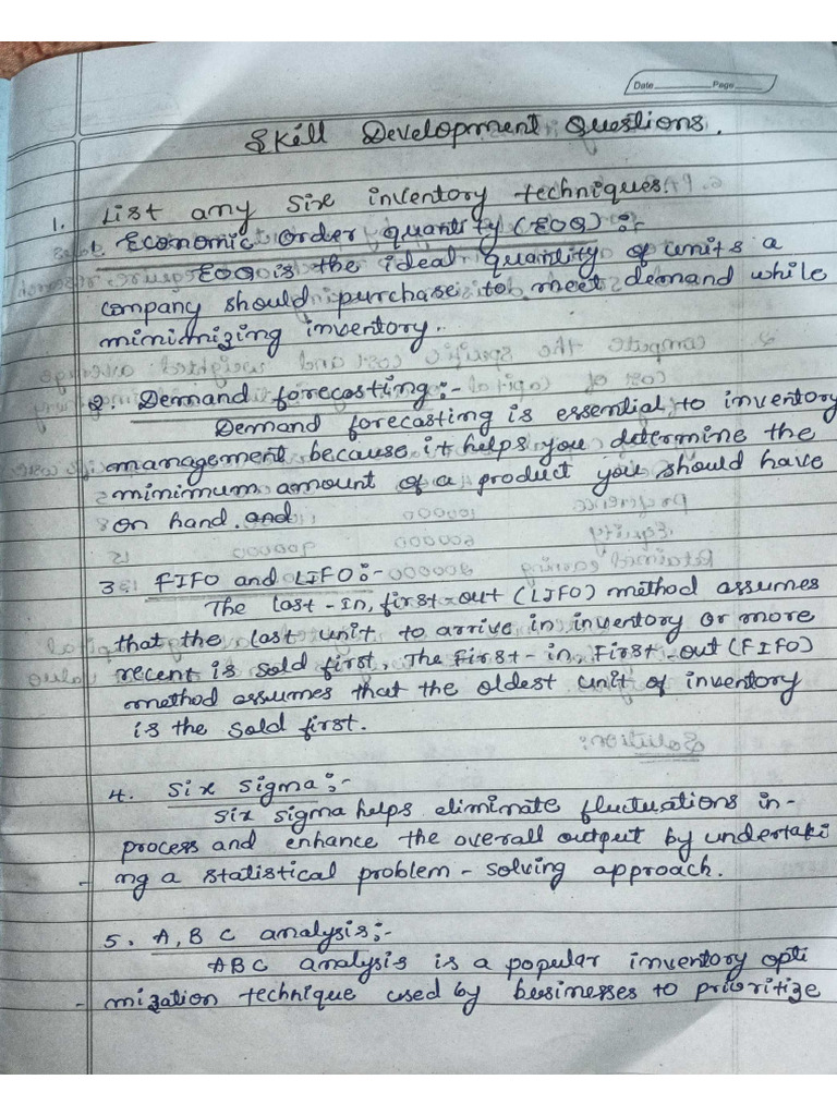 AFM Skill Development Questions | PDF