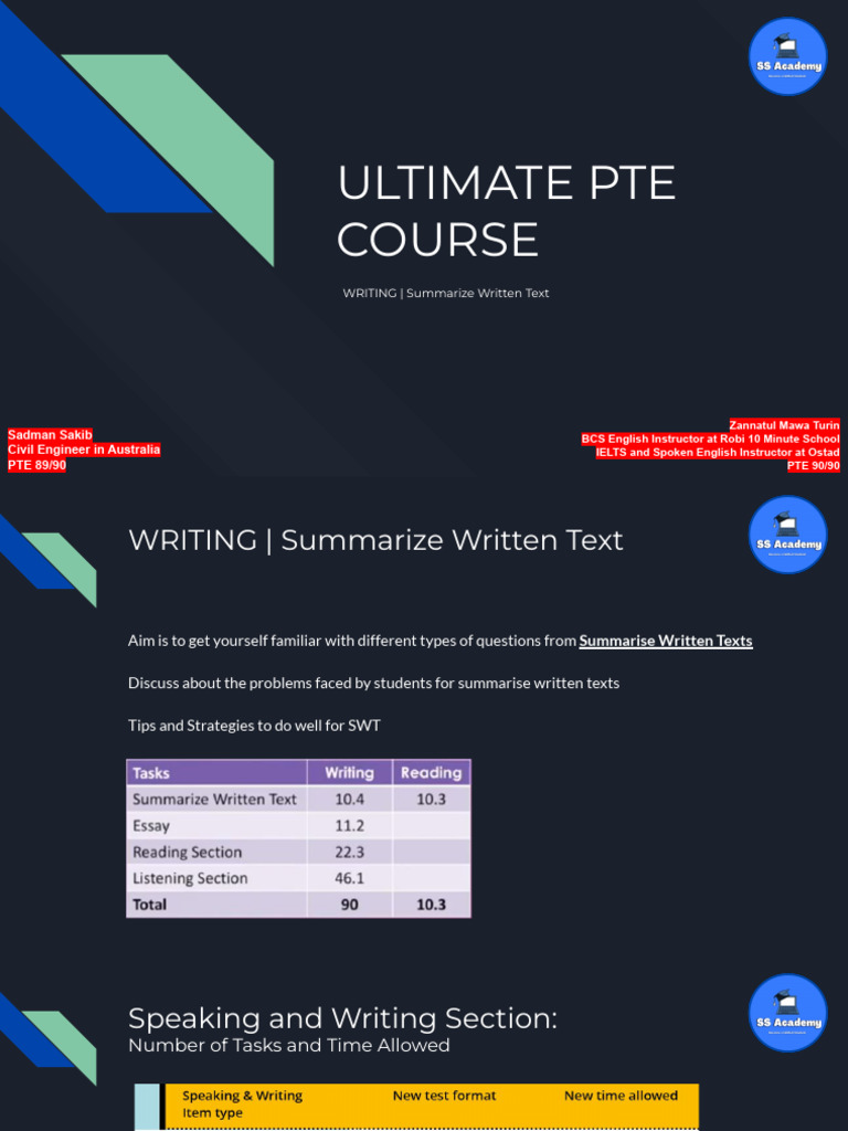PTE Writing Updated | PDF | Essays | Grammar