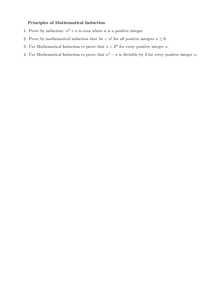 Assignement Mathematical Induction | PDF